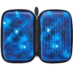 Casemaster Sentinel 6 Dart Case, Holds Extra Accessories, Tips, Shafts and Flights, Compatible with Steel Tip and Soft Tip Darts, Impact & Water Resistant Tactech Shell, Galaxy