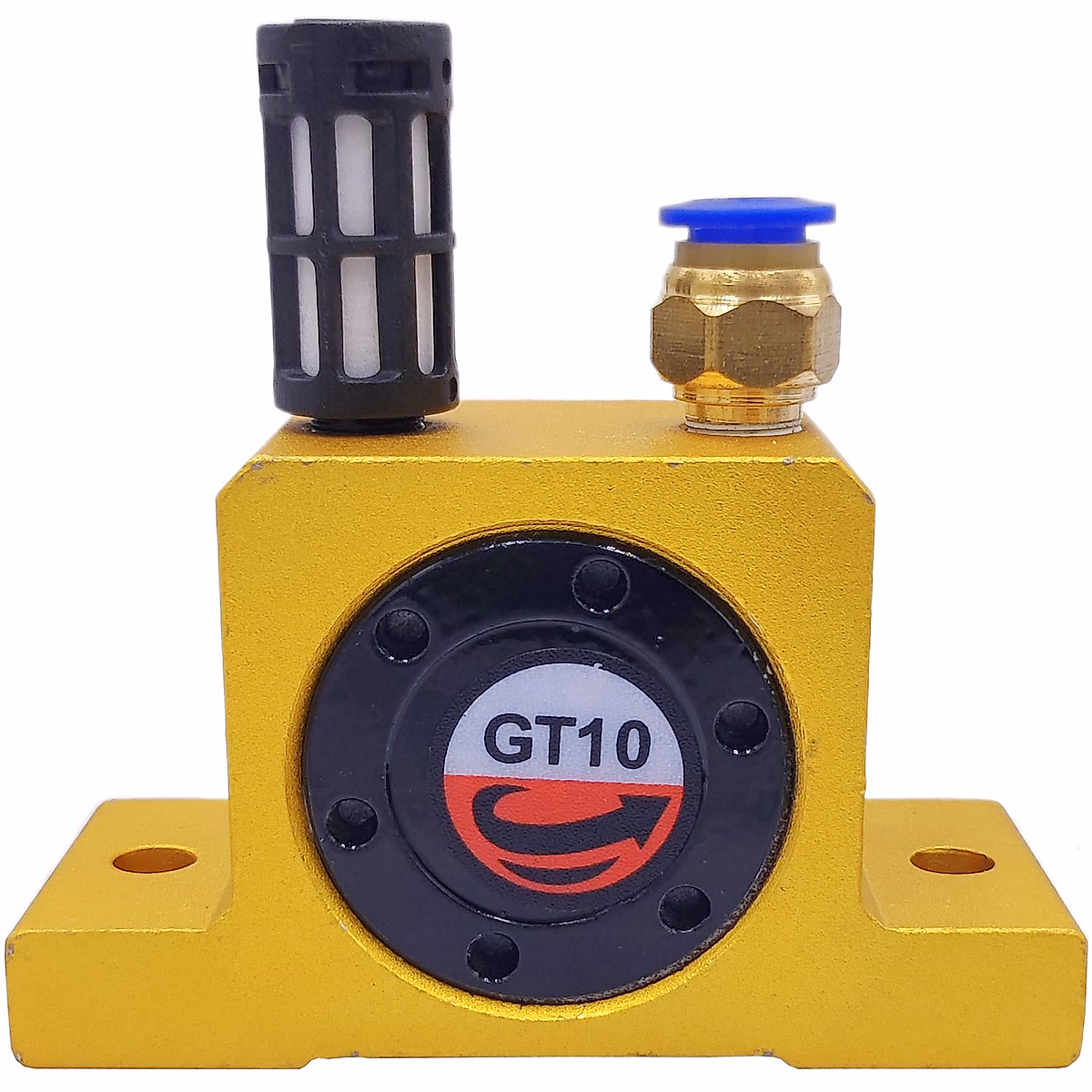 GT10 Pneumatic Air Turbine Vibrator GT Series Pneumatic Turbine Vibrator 1/8" Industrial Pneumatic System Components Turbine Vibrators High Speed with hopper Golden GT-10 Free Muffler