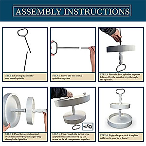 ILLUMINE CRAFTS – Two Tiered Tray – Farmhouse Tiered Tray Decor – Tiered Serving Tray – 2 Tier Fruit Basket – 2 Tiered Tray Stand – White Rustic Farmhouse Decor – 2 Tier Tray Decor with Leaf Stem