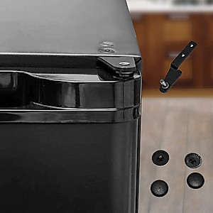 SMETA Compact Refrigerator Lockable for Semi Truck RV Apartment Dorm Office, 1.7 Cu. Ft Mini Fridge with Lock for Beverage, Quiet, Reversible Door