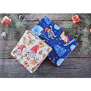 Titiweet Gnome Christmas Wrapping Paper - Christmas Wrapping Paper Clearance, 12 Sheets Cute Christmas Gonme Wrapping Paper for Men Women Boys Girls, 20 x 28 Inches Per Sheet