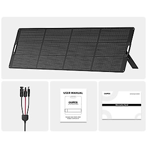 OUPES Portable Solar Panel 240W Compatible with Jackery, Best for OUPES 1200w/1800w/ 2400w Solar Generators, Ultra-Thin and Lightweight Design, High Conversion Efficiency Foldable Outdoor Black
