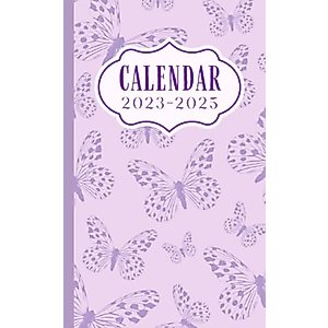 Aesthetic Y2K Butterfly Pocket Calendar 2023-2025 for Purse: Small Size Monthly Pocket Planner for Purse - From September 2023 to December 2025 - ... - Important Dates / Password Keeper / Notes