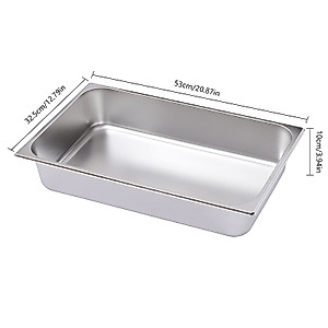 DNYSYSJ Electric Chafing Dish, 14L/14Q Commercial Chafing Dish Buffet Set Food Warmer Chafers and Buffet Warmers Chaffing Server Set for Dining Parties Wedding, Stainless Steel+PC (14L, 1 Tray)