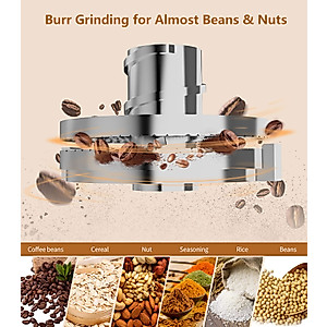 Cold Pressed Juicer Machine For Fruit and Vegetable, Coffee Grinder Machine, Slow Masticating Juicer Electric Coffee Bean Grinder from Espresso to Cold Brew, Easy to Clean Juice Extractor,Quiet Motor