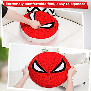 13.8 Inch Spider Plush Pillow - Super Soft Spidey Plush Stuffed Animal Toy for Movie Hero Fans, for Kids' Plush Toy Pillows, Stuffed Figure Doll for Kids & Adults with Birthday Christmas