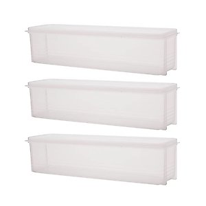 LYUN Canisters Pasta Container Noodle Food Storage Spaghetti Keeper Box with Lid Plastic1/ 3 Pcs Canister Sets for Kitchen Fresh-Keeping Drain Box Jars (Color : 3 PCS Pasta Storage Box)