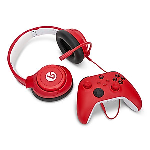 LucidSound LS10X Wired Gaming Headset for Xbox Series X|S - Pulse Red, Xbox One, Xbox One X, Xbox One S, Xbox 360, PC, Mac, VR, Android, and iOS, Mobile, headphones, chat, gaming audio