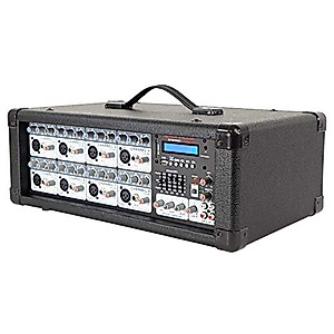 Rockville RPM80BT 2400w Powered 8 Channel Mixer/Amplifier w/Bluetooth/EQ/Effects