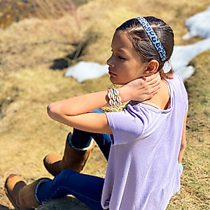 FROG SAC 4 Cheetah Headbands for Girls, Reversible Nonslip Velvet Leopard Print Headband Pack, Elastic Leopard Headbands for Women, Cute Animal Print Hair Accessories for Teens