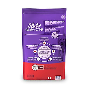 Halo Elevate Dry Dog Food, Healthy Grains Red Meat Recipe, 20lb