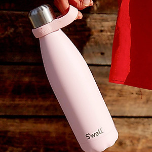 S'well Bottle Handle, Fits 9oz, 17oz, and 25oz Original Bottles, Pink Topaz, Comfortable Carrying On The Go, Flexible Silicone Grip, BPA Free