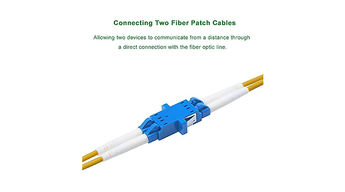 10-Pack LC to LC Duplex Fiber Coupler for Singlemode & Multimode Networks