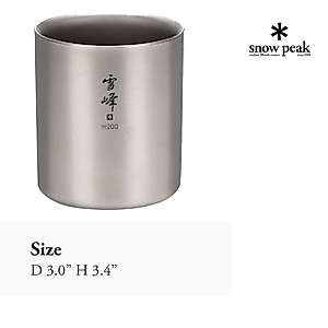 Snow Peak H200 Double Walled Titanium Stacking Mug