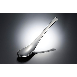 Shimomura Kihan 18756 Lotus Spoon, Set of 5, Made in Japan, Stainless Steel, Dishwasher Safe, Easy to Eat, Curry Pot, Stir Rice, Wok Bowl