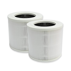 PUREBURG Replacement Filter Compatible with Bionaire BAP9921 True HEPA 360° Air Purifier, 2-Pack H13 HEPA 4-Stage Filtration Activated Carbon 2-IN-1