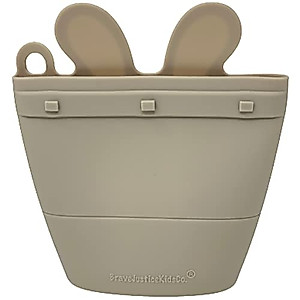 BraveJusticeKidsCo. | Snack Baggie™ Silicone Reusable Food Storage Container for Toddlers (Fog)