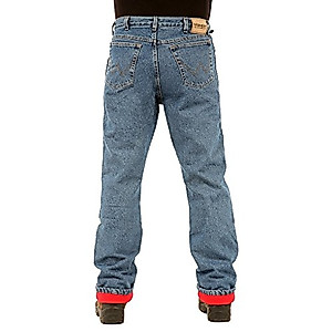 Wrangler mens Rugged Wear Woodland Thermal jeans, Stonewashed Denim, 36W x 34L US