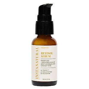 InstaNatural Retinol Serum for Face with Niacinamide, Vitamin C, and Hyaluronic Acid, Anti Aging for Firmer Skin, Lines & Wrinkles & Brightening Serum