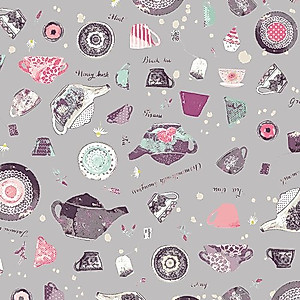 Art Gallery Fabrics Art Gallery Wonderalnd PRET-Tea State Fabric, Purple