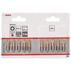 Bosch 2607001594 25 mm Max Grip Screwdriver Bit with 1/4-Inch External Hex Shank