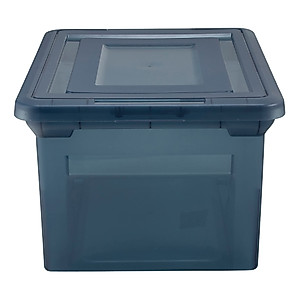 Office Depot® Brand File Tote, 35 Qt, Letter/Legal Size, 10-13/16"H x 13-5/8"W x 18"D, Copen Blue