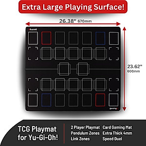 The Gaming Mat Company compatible Yu-Gi-Oh! Master 2 Player playmat for Yu-Gi-Oh! Cards - TCG Play mat with Pendulum & Link Zones- Large Yu-Gi-Oh! Game Mats or Card Gaming Table suitable for Yu-Gi-Oh!