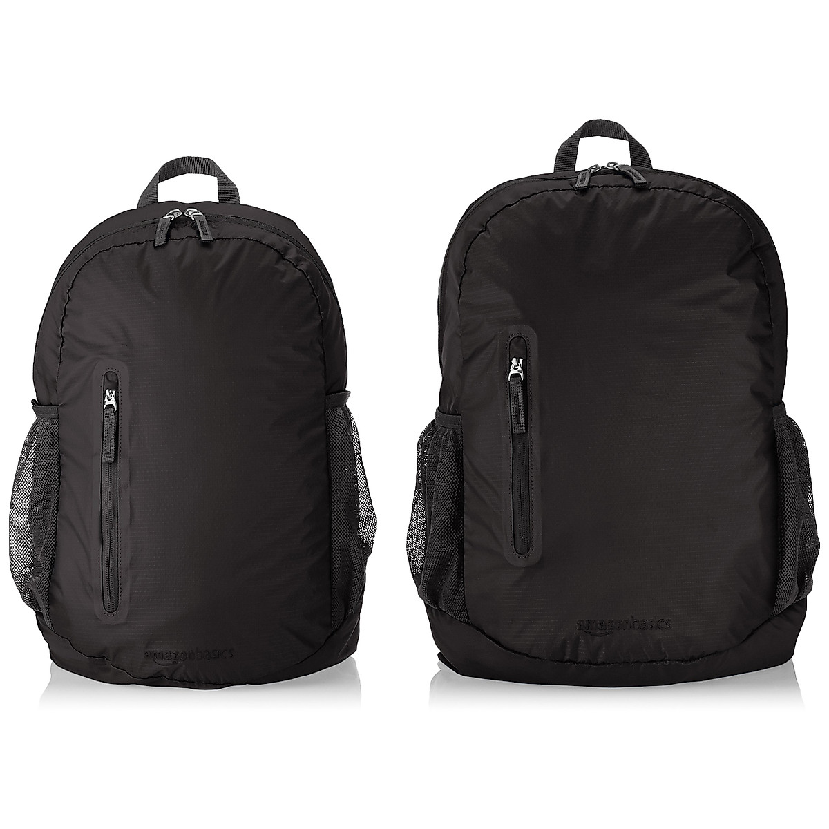 Amazon Basics Lightweight Packable Hiking Travel Day Pack Backpack - 17.5 x 17.5 x 11.5 Inches, 25 Liter, Black