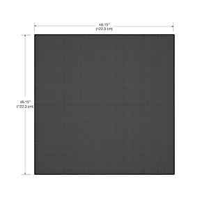 NÖRSK Kid's Floor Play Mat, Interlocking Foam Puzzle Tiles and Borders, 4-Pack, 16 Square Feet, Black/Gray