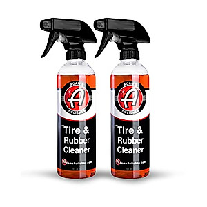 Adam's Tire & Rubber Cleaner (2-Pack) - Removes Discoloration from Tires Quickly - Works Great on Tires, Rubber & Plastic Trim, and Rubber Floor Mats…