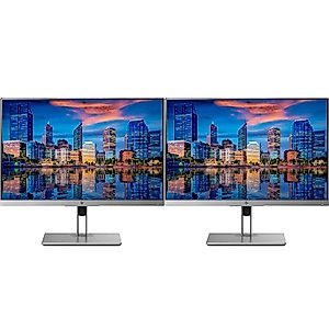 HP EliteDisplay E243i 24 Inch Screen LED Backlit 2-Pack Monitor (1FH47A8#ABA) Black and Silver