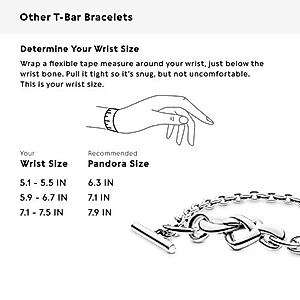 Pandora Jewelry Knotted Heart T-Bar Sterling Silver Bracelet, 7.1"