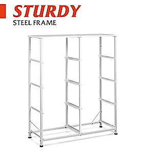 WLIVE Fabric Dresser for Bedroom, Tall Dresser with 8 Drawers, Storage Tower with Fabric Bins, Double Dresser, Chest of Drawers for Kid's Room, Closet, Playroom, Nursery, Dormitory, White