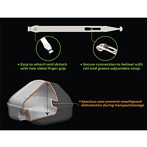 COOLLO SPORTS Lip Guard Mouthguard MAXX/Might Football and High Impact Sports Lip Protector for Adults & Youth (Strap Included) (American Flag -Gold -(One Layer), with Case (Adult 8+))