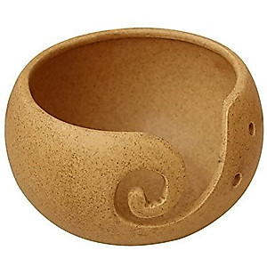 ABHANDICRAFTS 7" X 4" Inch Yarn Bowl, Yarn Storage Bowl, Knitting Crocheting Ball Holder for Mom, Dad, Birthday, Housewarming Day