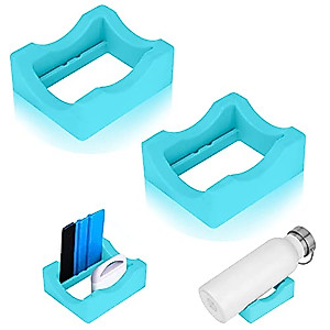 HTCBF Silicone Cup Cradle for Tumblers,2 Pieces Silicone Cup Cradle with Built in Slot 2 Pieces Felt Squeegees Tumbler Holder,2 Angle Supports Tumbler Cradle for Crafting Tumbler for Vinyl Application