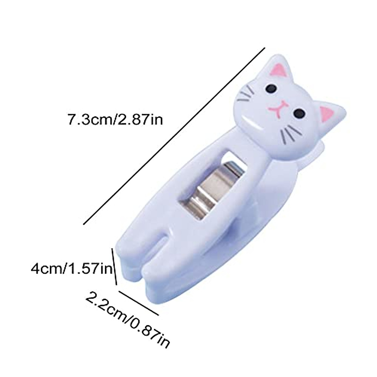 Cat Chip Clips, Paper Clamp, Chip Food Storage Bag Seal Clamp, Plastic Chip Bag Clip Kitchen Clips Multifunctional Small Clips for Bread Bag