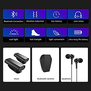 GUAZI STORE somatosensory drum set music electronic drum adult rock percussion portable air drum set suitable for beginners/adults/teens of musical instruments