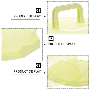 VOSAREA Food Containers Plastic Cake Carrier with Lid and Handle Round Cupcake Box Dessert Carrying Box Transport Cake Holder Tray Container with Dome Cover Green Decorative Tray