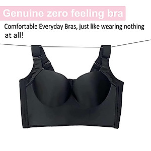 Fashion Deep Cup Bra Hides Back Fat Full Back Coverage Bra Bra with Shapewear Incorporated Plus Size Push Up Sports Bra (B, Nude, 38)