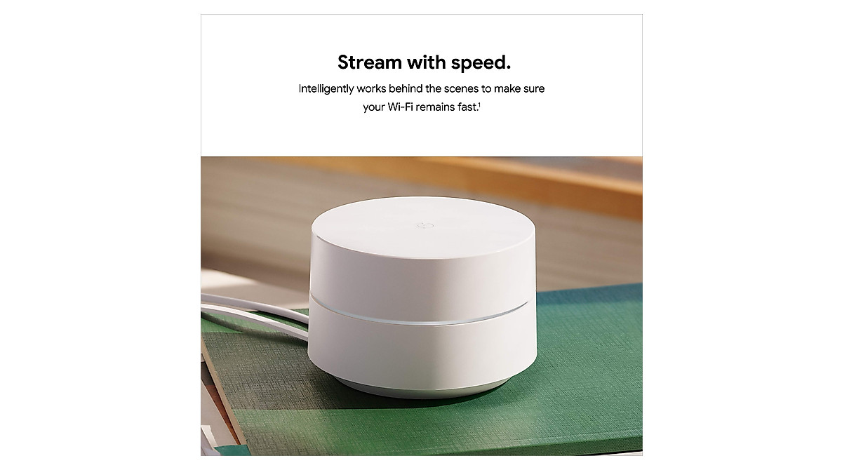 Google Wifi Mesh System: 4500 Sq Ft Coverage | 3-Pack Router