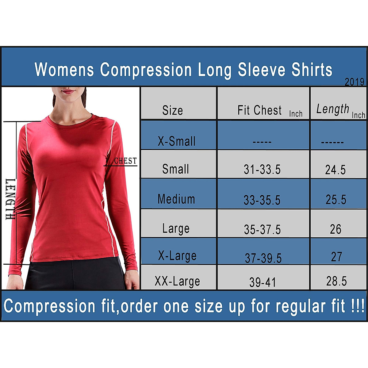 CADMUS Women's 3 Pack Running Compression Long Sleeve T Shirt,Black,Grey,Red,Small