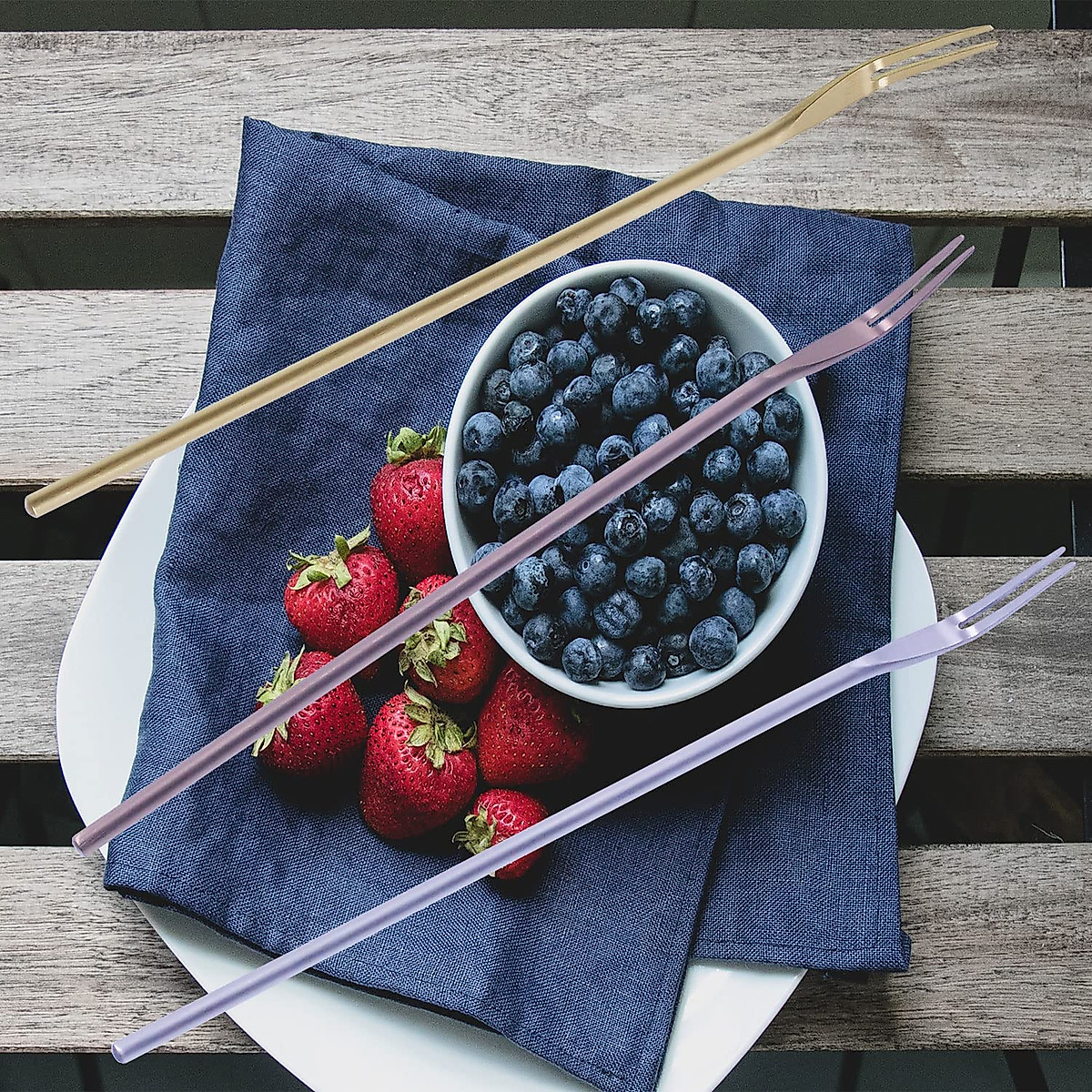 Pickle Fork, 304 Stainless Steel Appetizer Forks, 8.58" Fruit Fork, Long Handle Salad Forks, Portable Cocktail Forks, Dessert Fork, Olive Fork, Pickle Grabber