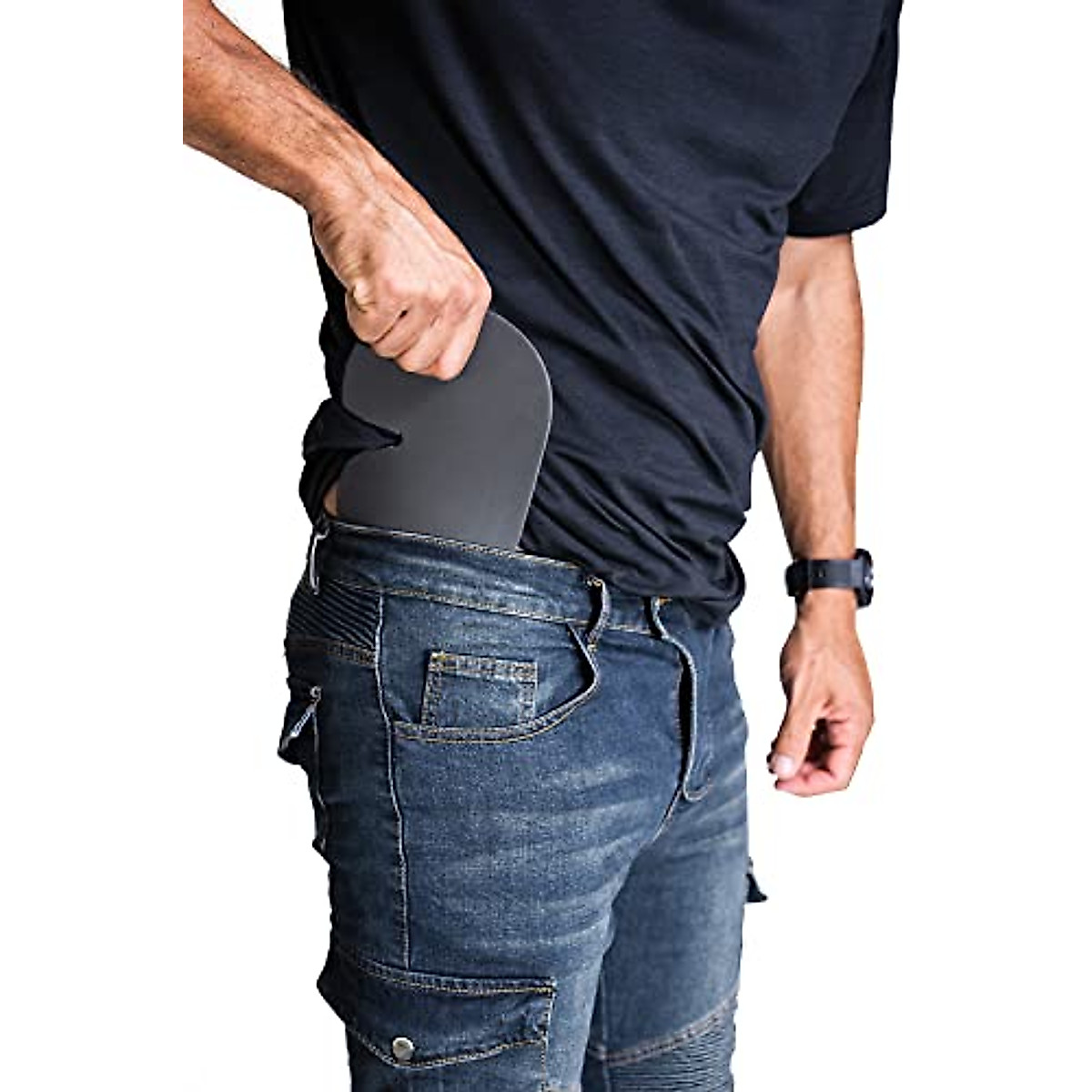 NBT Clothing Protective Motorcycle Pants Removable Hip and Knee Pads CE Armor Jeans with Stretch for Ultimate Comfort Denim