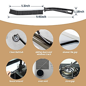 7 Pcs Hard Bristle Crevice Cleaning Brush, Multifunctional Grout Cleaner Brush, Thin Gap Cleaning Brush Set, Small Cleaning Tools for Household Use, Kitchen, Bathroom, Toilet, Window Track,Tight Space