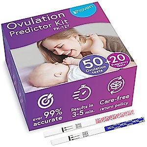 iProven 50 Ovulation Test Strips and 20 Pregnancy Test Strips, Fertility Kit (50LH + 20 HCG), FSA Eligible, Fast and Easy Fertility Test for Women