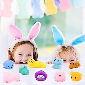 YIHONG 72 Pcs Kawaii Squishies, Mochi Squishy Toys for Kids Party Favors, Mini Stress Relief Toys for Christmas Party Favors, Classroom Prizes, Birthday Gift, Goodie Bag Stuffers