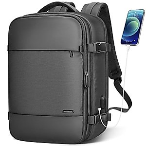 Carry On Backpack Flight Approved,Travel Backpack for Men Women with USB Charging Port Shoe Compartment,Waterproof Anti-theft 15.6 inch Laptop Backapck Computer Bag Business Causal Weekender Backpack