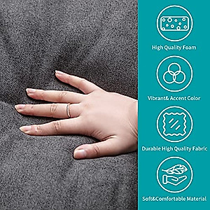 BALUS Modern Convertible Sectional Sofa,3 Seat Sofa+1 Chaise, L Shaped Corner Sleeper Sofa Couch,Modular Sectional Couches with Wood Legs for Living Room, Light Grey