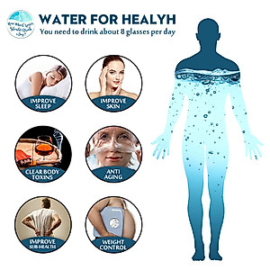 SAIKUN Hydrogen Rich Water Cup ，PEM Technology Ionizer ， Portable USB Rechargeable Ionized Water Generator Anti Aging Antioxidant Glass Bottle- 350ml